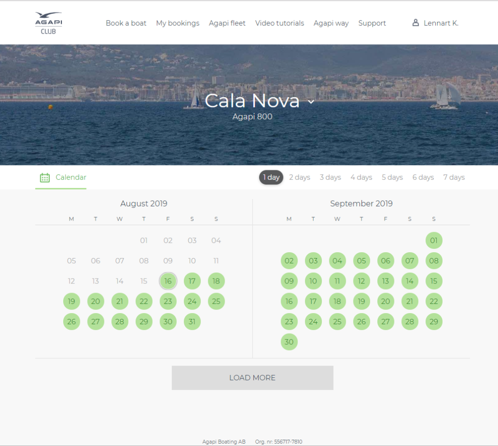 Agapi digital book-and-boat Platform